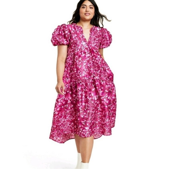 Kika Vargas | Dresses | Kika Vargas X Target Womens Pink Floral Ruffle ...